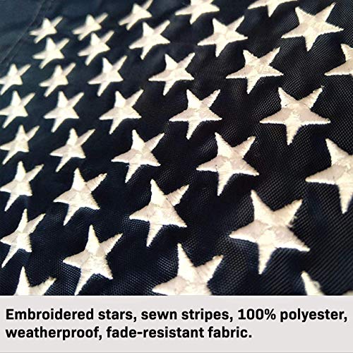 Mogarden American Garden Flag Embroidered Stars, 12.5 x 18 Inch Sewn Stripes Double Stitched, Small Applique Patriotic 4th of July USA Yard Flag For All Seasons For Outside