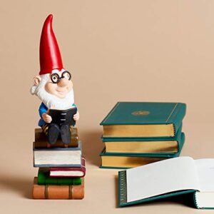 Dawn & Claire Gnorbert The Gnerdy Gnome A Garden Gnome with a Nose for The Books! (Mini - 6.3")