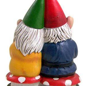 Forever Gnome Old Couple Small Indoor Outdoor Garden Figurine, 6 Inch