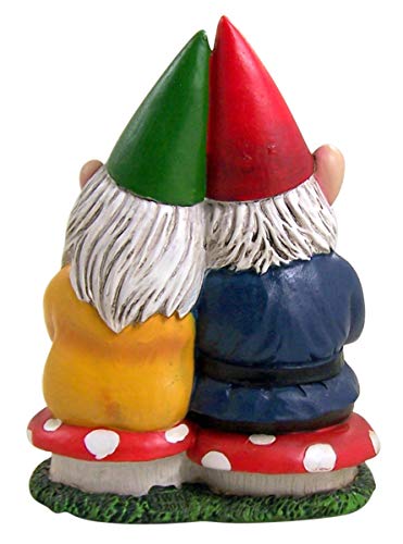 Forever Gnome Old Couple Small Indoor Outdoor Garden Figurine, 6 Inch