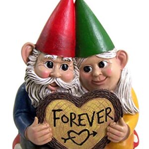 Forever Gnome Old Couple Small Indoor Outdoor Garden Figurine, 6 Inch