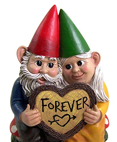 Forever Gnome Old Couple Small Indoor Outdoor Garden Figurine, 6 Inch