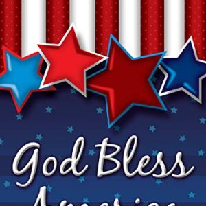 Toland Home Garden 1112384 God Bless America Stars Patriotic Flag 12x18 Inch Double Sided Patriotic Garden Flag for Outdoor House 4th of July Flag Yard Decoration