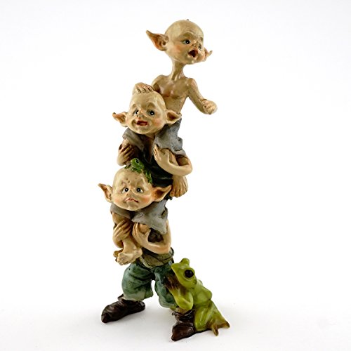 Top Collection Miniature Garden Pixies Stack, Tan, Green