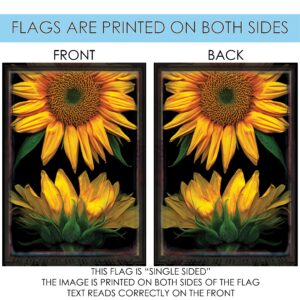 Toland Home Garden 101193 Sunflowers On Black Fall Garden Flag 28x40 Inch Double Sided for Outdoor Summer House Yard Decoration