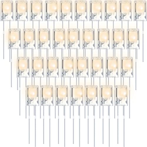 Mudder 60 Pcs LED 5mm Christmas String Lights Replacement Bulbs Energy Efficient LED Halloween Wire Light Set Connectable Home Decor Light Bulb for Festival Patio Garden Wedding Holiday (Warm White)