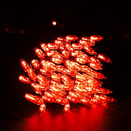 Vicila 200 LED Red Christmas String Lights, Mini String Lights Outdoor 8 Modes Connectable Fairy Lights for Garden, Patio, Trunk, Holiday, Xmas Tree, Halloween Decorative