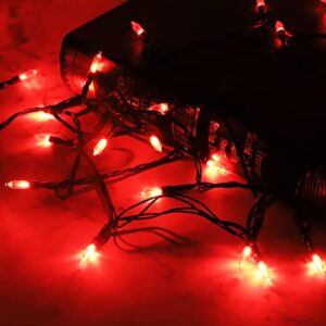 Vicila 200 LED Red Christmas String Lights, Mini String Lights Outdoor 8 Modes Connectable Fairy Lights for Garden, Patio, Trunk, Holiday, Xmas Tree, Halloween Decorative