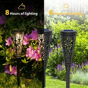 Solar Pathway Lights,8 Pack Solar Lights Outdoor Waterproof,Dusk to Dawn Up to 12 Hrs Solar Powered Outdoor Pathway Garden Lights Auto On/Off, LED Landscape Lighting Decorative for Walkway Patio Yard