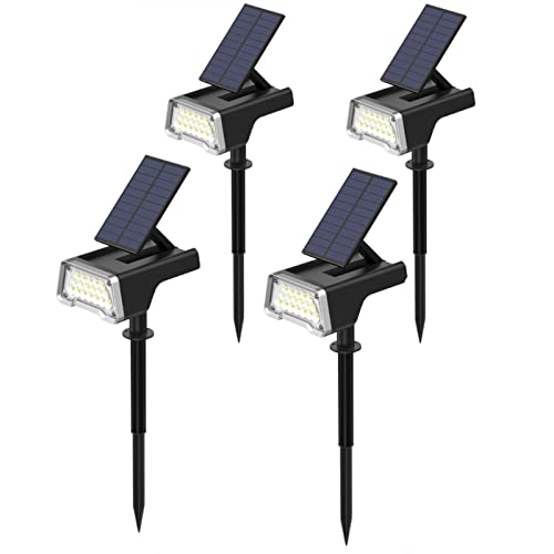 URLIGHTS Solar Lights Outdoor, 36 LEDs Solar Landscape Spotlights, Waterproof 2 in 1 Wall Lights with USB Charge, Adjustable Solar Panel for Yard Garden Driveway Porch Walkway Patio