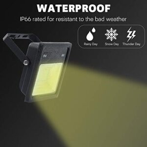 Q QINGCHEN 2 PCS DC 12V LED Flood Light 50W 4500lm 6500K Daylight White Outdoor Security Floodlight Lamp, IP65 Outside Waterproof