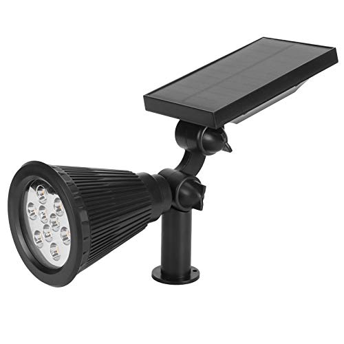 Fdit Solar Spotlights Outdoor, Solar Garden Light, Waterproof 9 LED Auto On/Off 7.5X5.5X3.1Inch 2 in 1 for Garden Garage(#2)