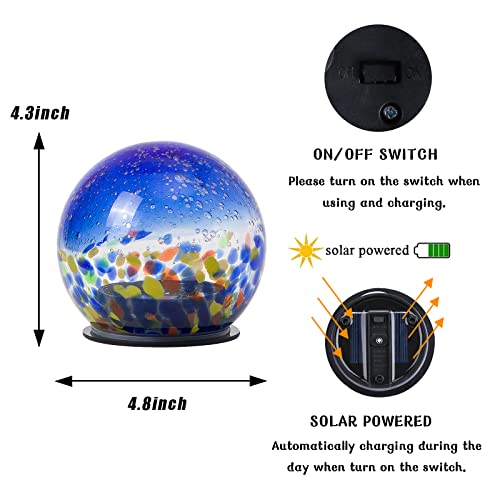 Afirst Solar Light - Glass Ball Garden Lights Solar Table Lights Solar Powered Projection Waterproof LED Night Light for Garden,Patio,Yard, Party Decorations