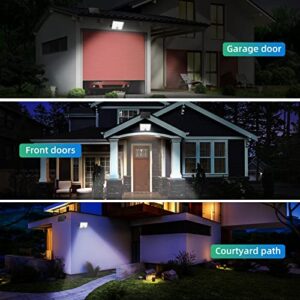 APONUO Solar Motion Sensor Light Outdoor, 2 Pack IP65 Waterproof Dusk to Dawn Sensor Outdoor Lighting with 3 Modes, Solar Powered Security Flood Light for Door Shed Patio Barn Garden Garage