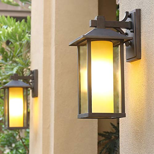 ZSEDP Outdoor Wall Lamp Waterproof Balcony Aisle Corridor Lamp Garden Villa Courtyard Exterior Wall Lamp European Style Wall Lamp Led