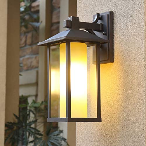 ZSEDP Outdoor Wall Lamp Waterproof Balcony Aisle Corridor Lamp Garden Villa Courtyard Exterior Wall Lamp European Style Wall Lamp Led