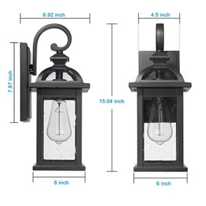 Darkaway Outdoor Wall Lights Fixtures 2 Pack with Outdoor Pendant Light for Porch, Patio, Garden