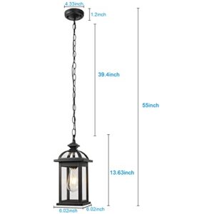 Darkaway Outdoor Wall Lights Fixtures 2 Pack with Outdoor Pendant Light for Porch, Patio, Garden