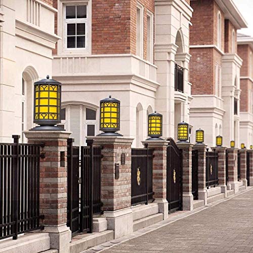 ZCMEB Led Outdoor Waterproof Courtyard Lamp Home Wall Lamp Post Head Lamp European Style Courtyard Garden Villa Gate Post Lamp