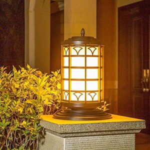 ZCMEB Led Outdoor Waterproof Courtyard Lamp Home Wall Lamp Post Head Lamp European Style Courtyard Garden Villa Gate Post Lamp