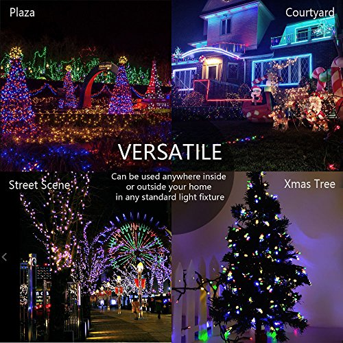 SOLARMKS Solar Christmas Lights 2 Pack Solar String Lights 72ft 200 LED 8 Modes Waterproof Solar Fairy String Lights for Outdoor, Gardens, Homes, Wedding, Christmas Party,Xmas Tree (Multi-Color)