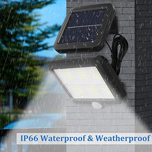 SUNJOYCO Solar Outdoor Light 120 LED Motion Sensor, IP65 Waterproof 120°Motion Sensor Security Lights 3 Modes Outdoor Motion Lights Wall Lights Solar Motion Light for Garden Patio Outdoor Yard Garage