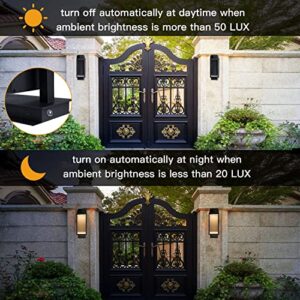 Inowel Outdoor Wall Sconce Lantern Dusk to Dawn Sensor LED Exterior Light Fixture IP54 Waterproof Classic Wall Light Aluminum Wall Mount Lamp Lighting for Porch Front Door Garden 13W 800Lm 3000K