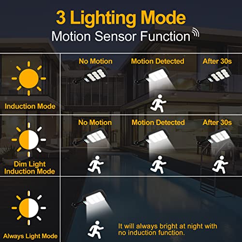 Solar Outdoor Lights, 4 Pack 279 Led Remote Control Wireless Led Solar Street Lights Outdoor, Ip65 Waterproof Motion Sensor Solar Security Wall Light with 3 Modes for Garden, Street, Yard, Garage