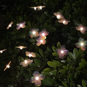 anyau solar garden lights,firefly lights solar outdoor,solar outdoor lights for yard,solar lights outdoor waterproof decorative for patio path lights,warm white friefly flower lights(2 pack)