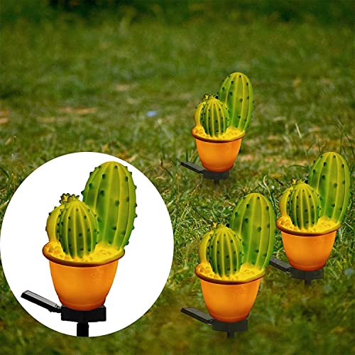 Solar Garden Lights Solar Garden Stakes Light,Outdoor Solar Pineapple Light,Decorative Cactus Stake Landscape Lights,Waterproof Solar Powered Pathway Lights for Patio Lawn