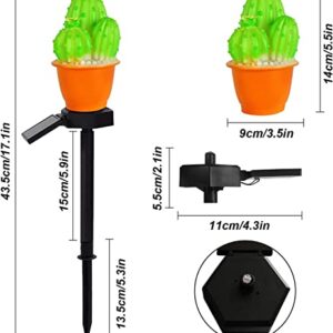 Solar Garden Lights Solar Garden Stakes Light,Outdoor Solar Pineapple Light,Decorative Cactus Stake Landscape Lights,Waterproof Solar Powered Pathway Lights for Patio Lawn