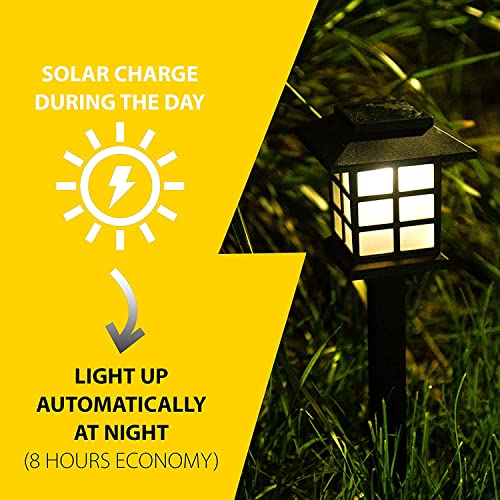 Zone Tech Outdoor Solar Powered Light – LED 24 Pack Bright Premium Quality Rain-Proof Walkway Path Patio Yard Lawn Garden LED Lamp (24 Pieces)