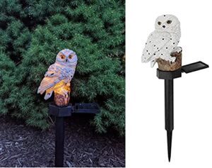 jmdq factory outdoor owl solar powered led light waterproof garden decoration, lawn, patio, balcony lighting, white