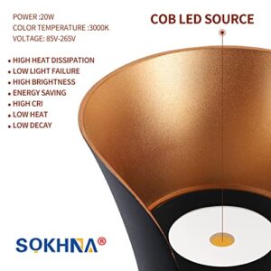 SOKHNA Modern LED Outdoor Waterproof Wall Lamp 20W 3000K,Outdoor Porch Wall Lamp Indoor Wall Sconces Waterproof Exterior Lights Fixture Suitable For Yards,Doorways,Garden,Pathway,Warm White,IP65 3000K