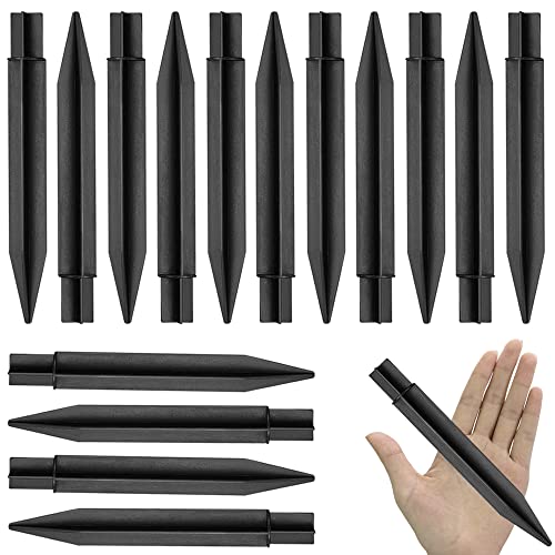 Elinglife 15 Pcs Premium Ground Spikes Stakes 8.26 Inch Pathway Lights Replacement ABS Ground Spikes Stake for Pathway Torch Lights Garden Lights (Elinglife-H-1)