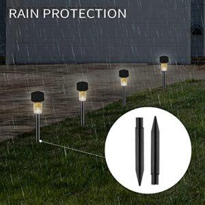 Elinglife 15 Pcs Premium Ground Spikes Stakes 8.26 Inch Pathway Lights Replacement ABS Ground Spikes Stake for Pathway Torch Lights Garden Lights (Elinglife-H-1)