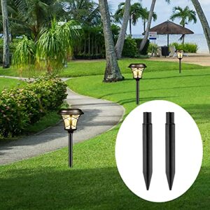 Elinglife 15 Pcs Premium Ground Spikes Stakes 8.26 Inch Pathway Lights Replacement ABS Ground Spikes Stake for Pathway Torch Lights Garden Lights (Elinglife-H-1)