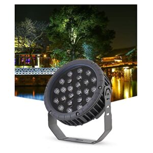 vzcomm outdoor spotlight park tree lights 270°rotation decorative round flood light lamp ip65 waterproof ac85-265v for garden lawn yard villas path landscape lighting ( color : green , size : 6w )