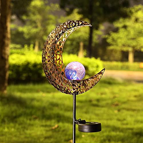 SHICHAO Solar Outdoor Waterproof Lights, Crescent-Shaped Appearance, Suitable for Garden Decoration, can Also be Given to Friends as a Landscape Decoration for Christmas Parties.