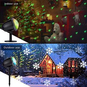 Decorative Lighting Projectors Outdoor, IP65 Waterproof Projection Lamp with Remote Control & Timer Function for Xmas Holiday Party Garden Patio Decoration