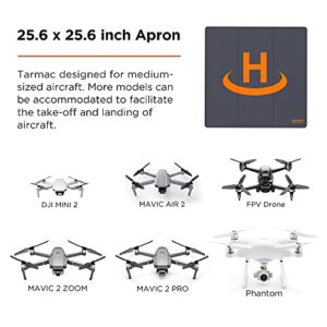 VCUTECH Drone Landing Pad Weighted 25 inch(65cm) for DJI Mini 3 Pro Accessories, Mavic 3, Mavic Air 2/2S, DJI Mini 2 Accessories, DJI FPV Drone, DJI Avata Fly More Kit Drone Accessories (Black)