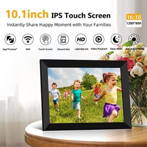 Frameo WiFi Digital Picture Frame, 10.1 inch Smart Digital Photo Frame 1280x800 IPS LCD Touch Screen, auto-Rotate, Built-in 16GB Storage, Share Photos or Videos Instantly via Frameo APP from Anywhere