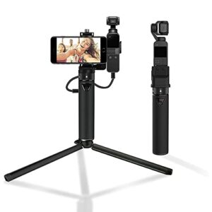 smatree portable osmo pocket 2 powerstick(powerbank) compatible for dji osmo pocket 2 & dji osmo pocket 1, handheld smartphone holder mount bracket with tripod for osmo pocket camera