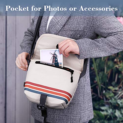 Fintie Camera Bag Compatible with Polaroid OneStep+, Onestep 2 VF, Now+ I-Type, Now I-Type Instant Film Camera - Canvas Travel Bag Soft Pouch with Adjustable Strap & Interior Pocket