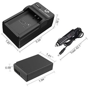 LP-E10 Battery Charger Pack, LP 2-Pack Battery & Charger, Compatible with Canon EOS Rebel T7, T6, T5, T3, T100, 4000D, 3000D, 2000D, 1500D, 1300D, 1200D, 1100D &More (Not for T3i T5i T6i T6s T7i)