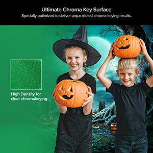 LS Photography 10 x 20 feet Green Photography Screen for Chromakey, Backdrop Muslin Background, Premium Higher Density Fabric Than Market Standard, Soft Texture Seamless, Video Streaming, LNAPL20G