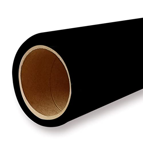 Yizhily Seamless Photogrphy Background Paper, Paper Backdrop Roll for Photoshoot, 53" x16', Ultra Black