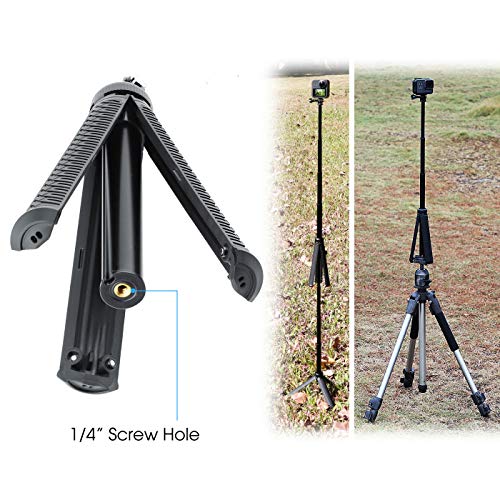 SOONSUN 3-in-1 Aluminum Telescoping Selfie Stick Waterproof Monopod Pole Handheld Grip Tripod Stand for GoPro Hero 11 10 9 8 7 6 5 4 3 2, Fusion, Max, Session, AKASO, SJCAM, DJI OSMO Action Camera