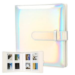 256 pockets photo album for fujifilm instax 11 12 9 40 mini camera, polaroid camera, photo album for fujifilm instax mini evo liplay 90 8 7+ instant camera, polaroid hp zink 2×3″ photos (magic silver)