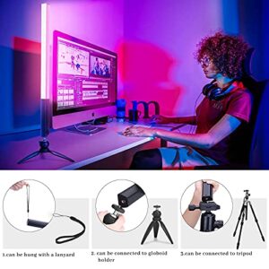 Portable LED Photography Light Wand, LUXCEO Handheld LED Video Light 1000 Lumens CRI 95+ USB Rechargeable with Remote Control, Carry Bag, Adjustable Color Temperature 3000K-6000K and 36 Colors